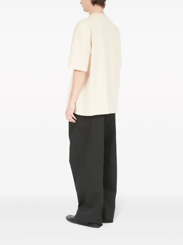 MAISON MARGIELA Embroidered Logo T-shirt - Neutrals