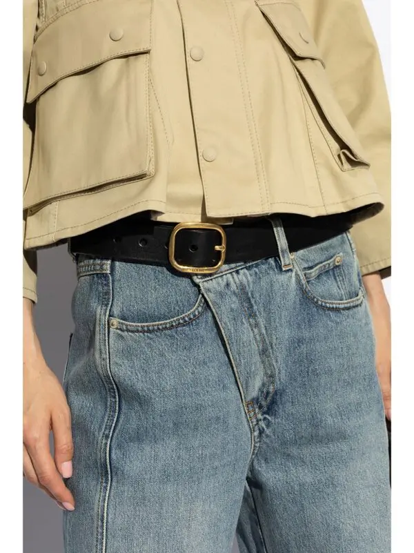Loewe Logo-engraved Belt - Black