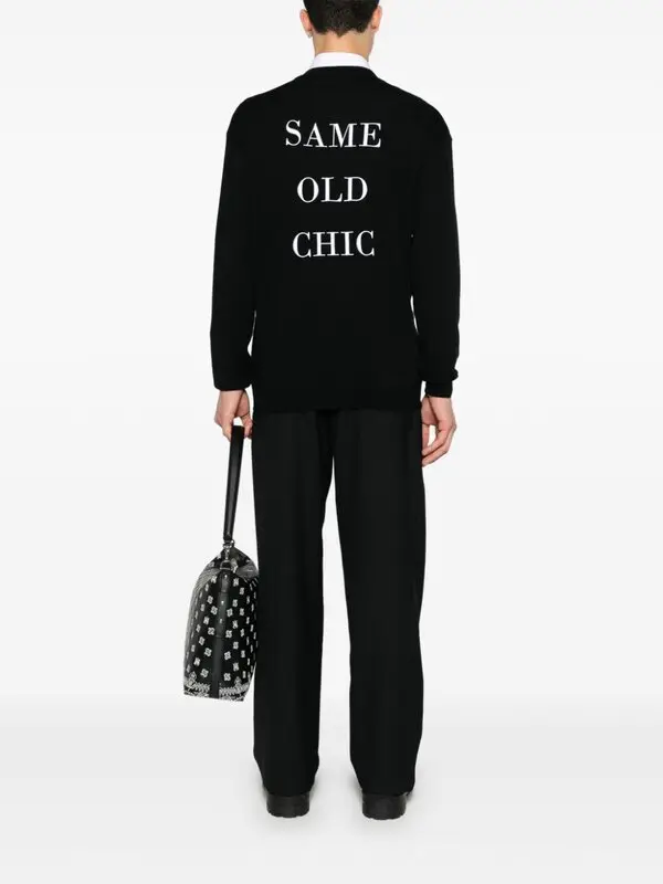 Moschino Slogan-embroidered Cardigan