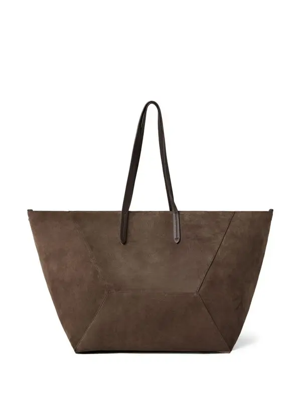 Brunello Cucinelli Large Duo Suede Tote Bag - Brown