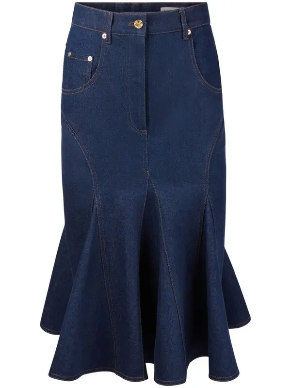 Nina Ricci Denim Midi Skirt
