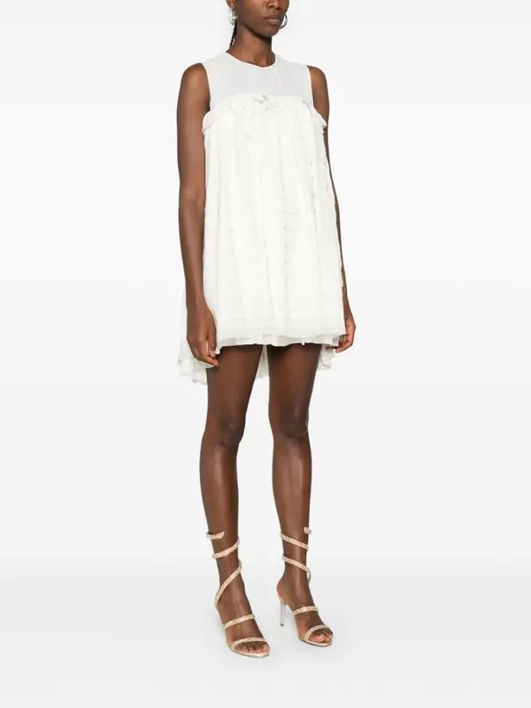 BARUNI Ruffled Mini Dress - White