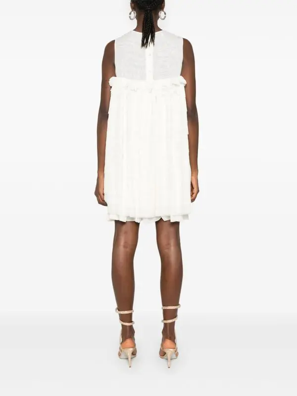 BARUNI Ruffled Mini Dress - White