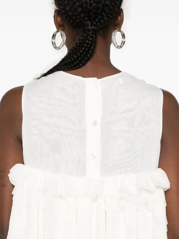 BARUNI Ruffled Mini Dress - White