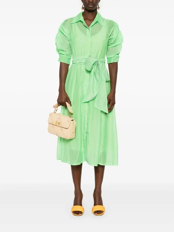 BARUNI Organza Midi Shirt Dress