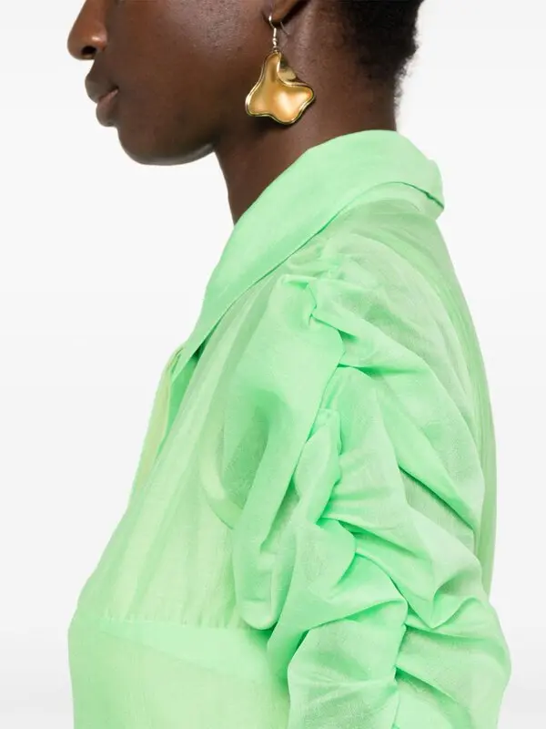 baruni lobelia organza shirt dress Baruni Lobelia Organza Shirt Dress In Blue - 71% Off