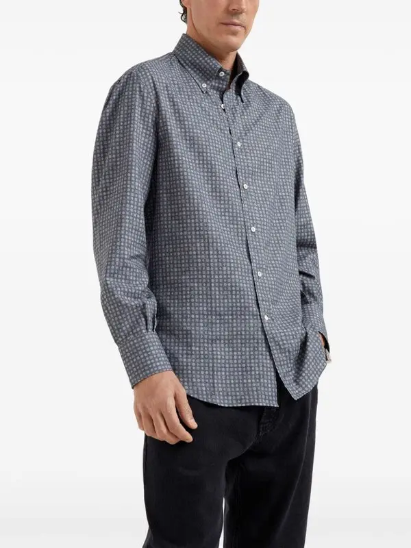 Brunello Cucinelli Geometric-print Shirt