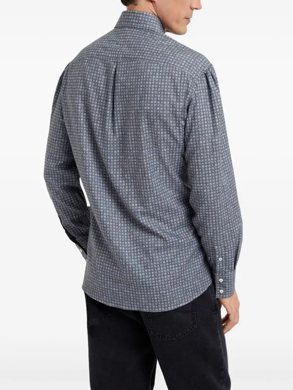 Brunello Cucinelli Geometric-print Shirt