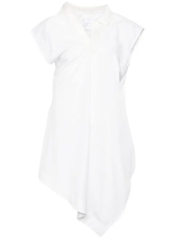 Sacai Asymmetric Neck Polo Shirt