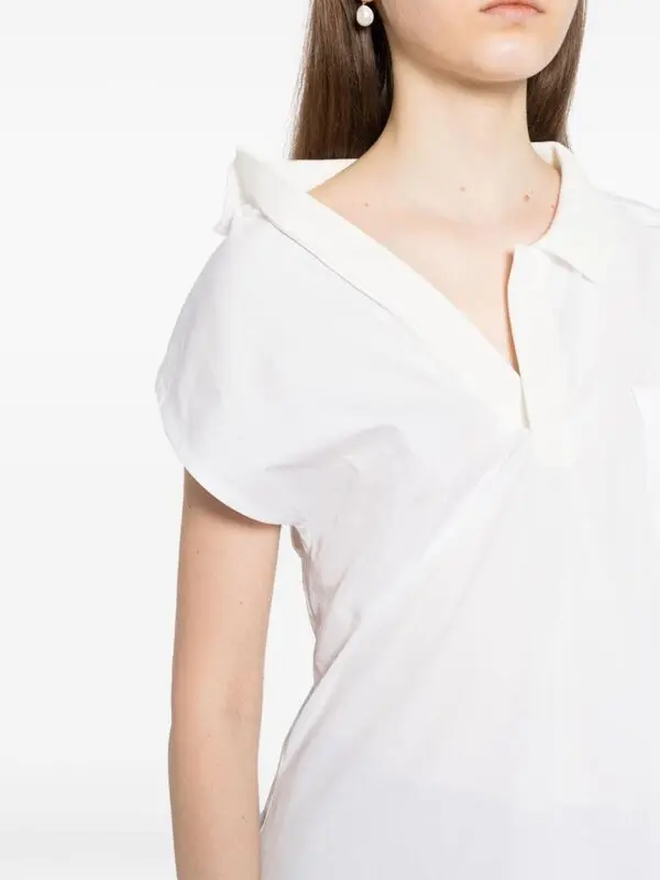 Sacai Asymmetric Neck Polo Shirt