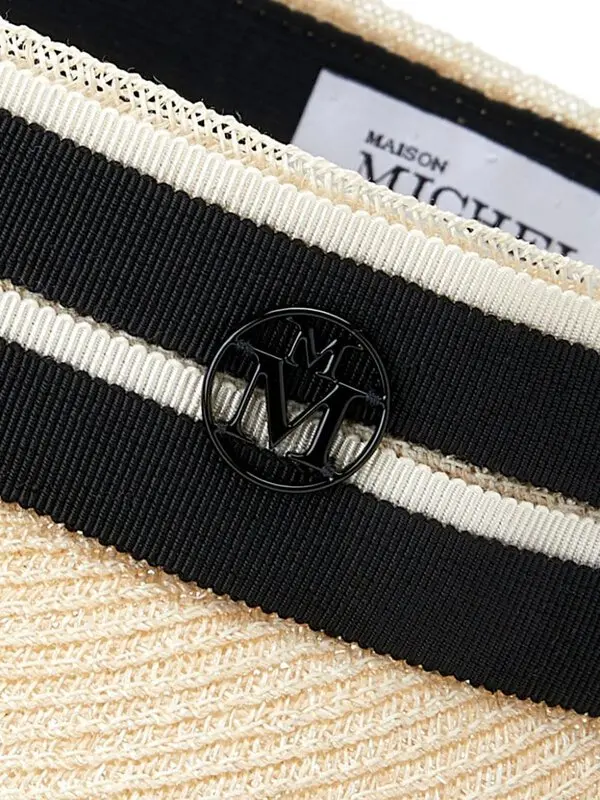 MAISON MICHEL Pat Straw Visor - Neutrals