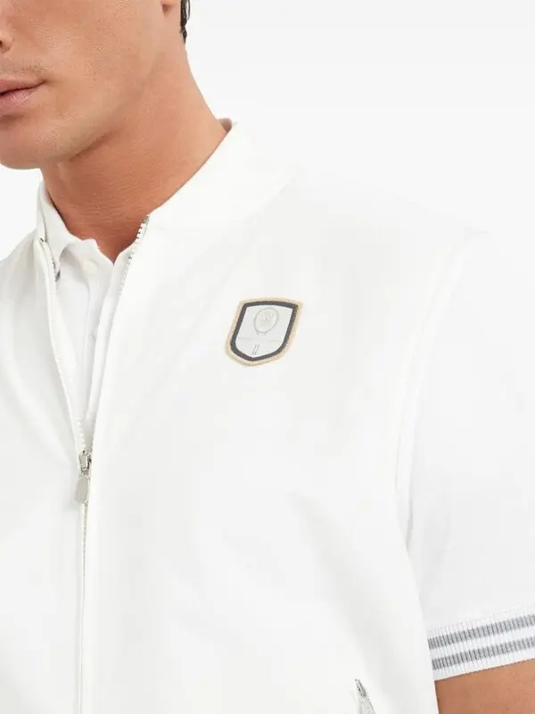Brunello Cucinelli Tennis Badge Stripe Sweatshirt