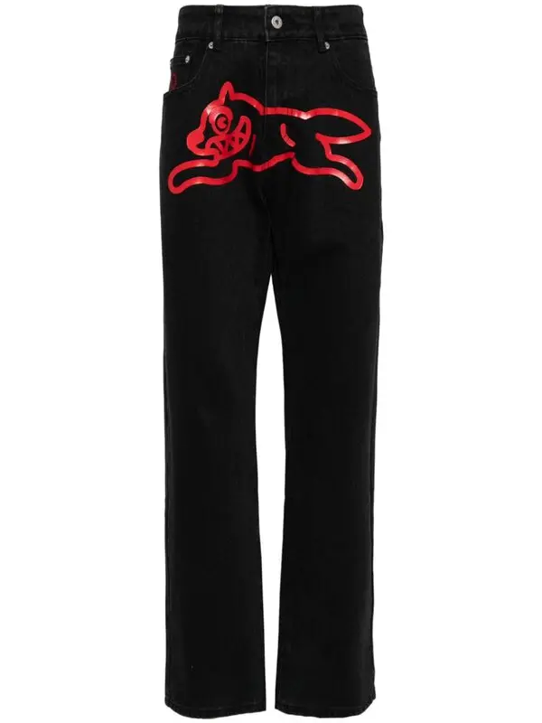 ICECREAM Running Dog-print Jeans