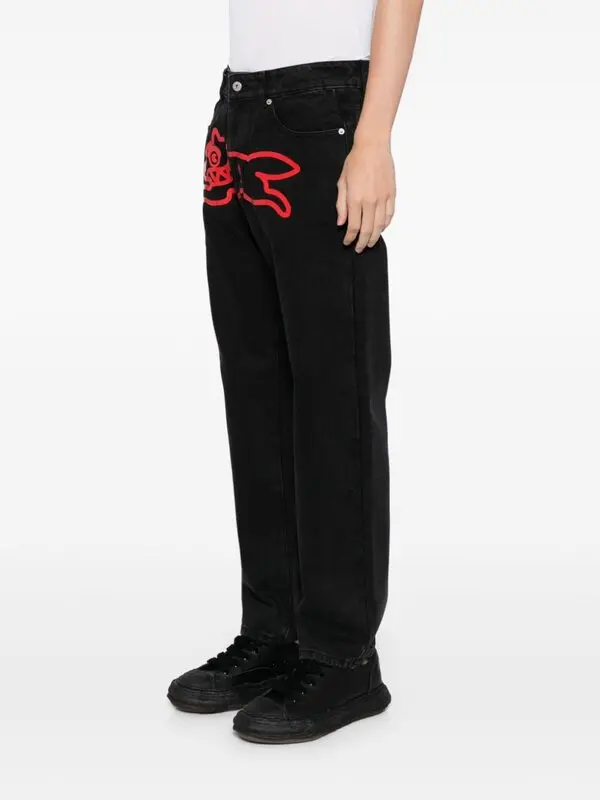 ICECREAM Running Dog-print Jeans