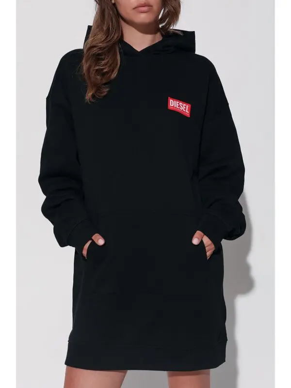 DIESEL® D-boxt Cotton Hoodie Dress
