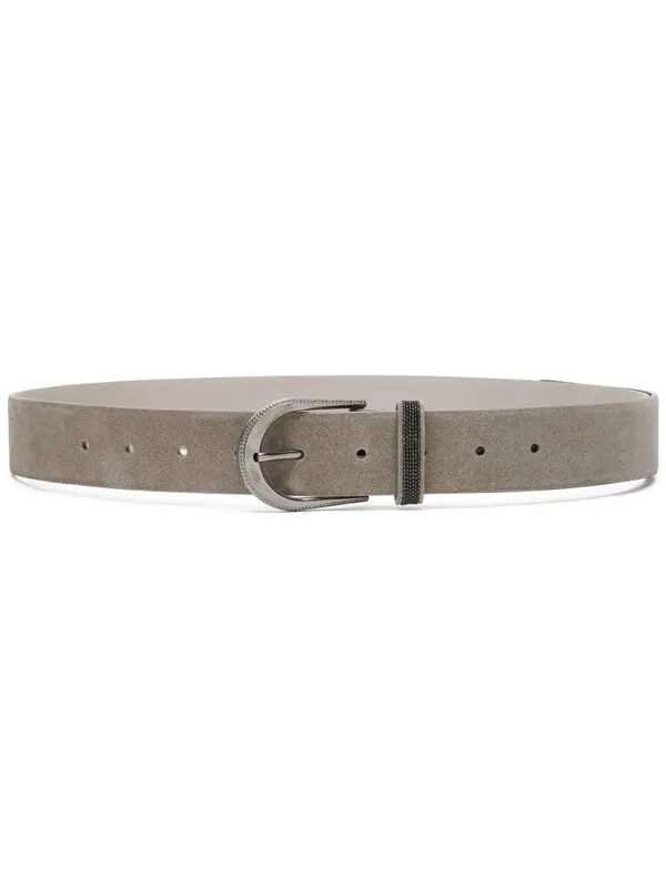 Brunello Cucinelli Leather Belt - Grey