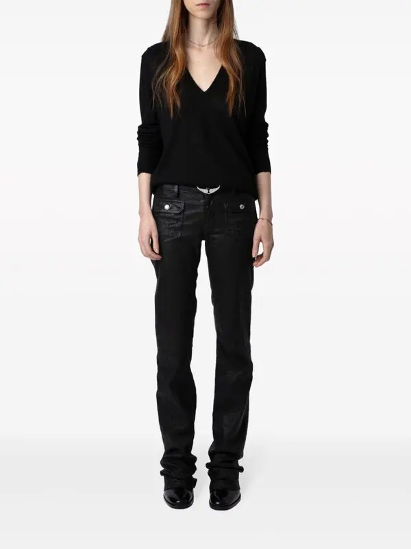 Zadig&Voltaire Rivy Cashmere V-neck Sweater - Black