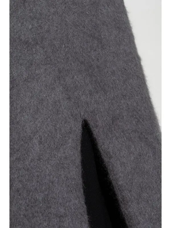 JIL SANDER Front-slit Knitted Maxi Dress - Grey