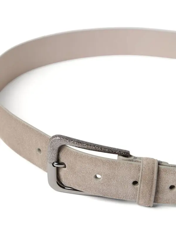 Brunello Cucinelli Leather Belt - Grey