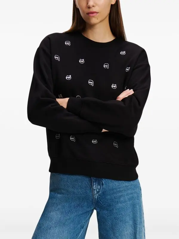 Karl Lagerfeld Ikon Rhinestone-embellished Sweatshirt