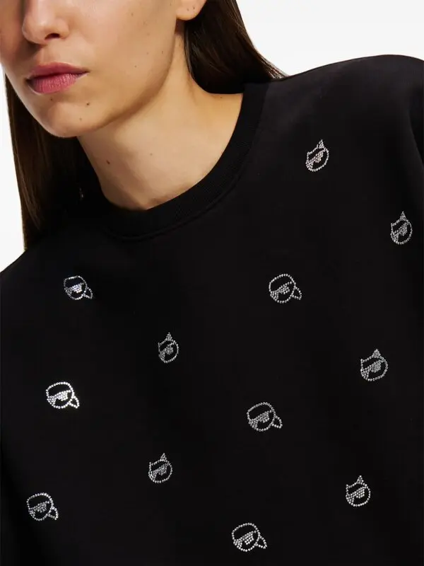 Karl Lagerfeld Ikon Rhinestone-embellished Sweatshirt
