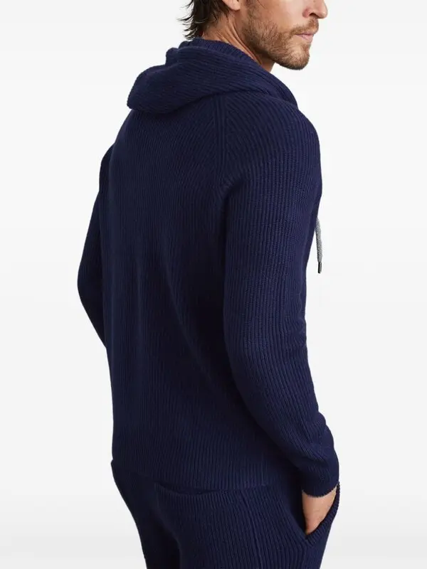 Brunello Cucinelli Cashmere Zip-up Hoodie - Blue