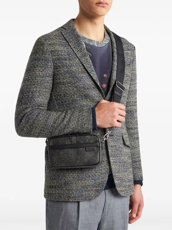 Etro Mini Paisley-print Camera Bag - Grey