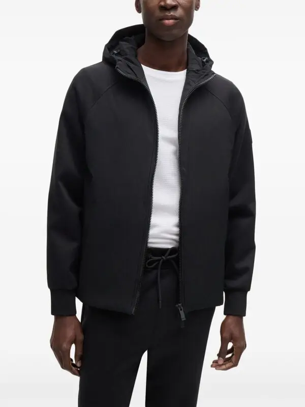 BOSS Logo Appliqué Hooded Jacket