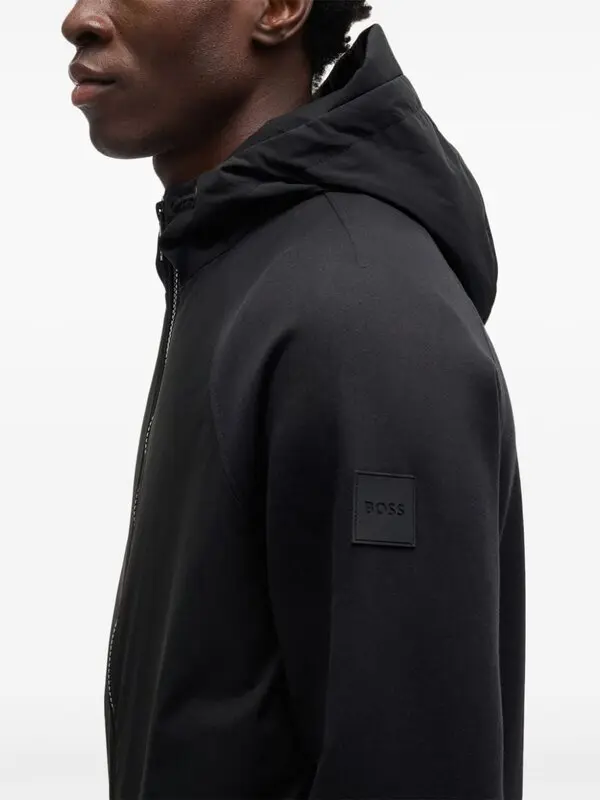 BOSS Logo Appliqué Hooded Jacket