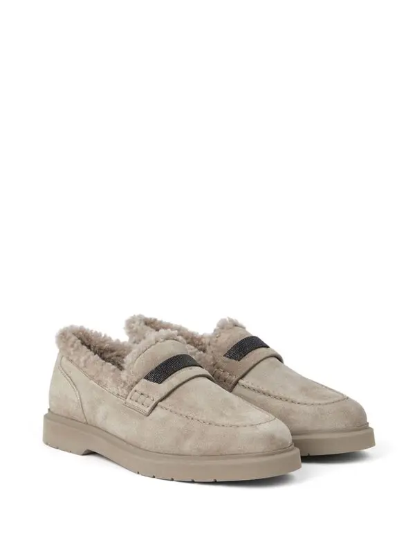 Brunello Cucinelli Penny Loafers - Grey