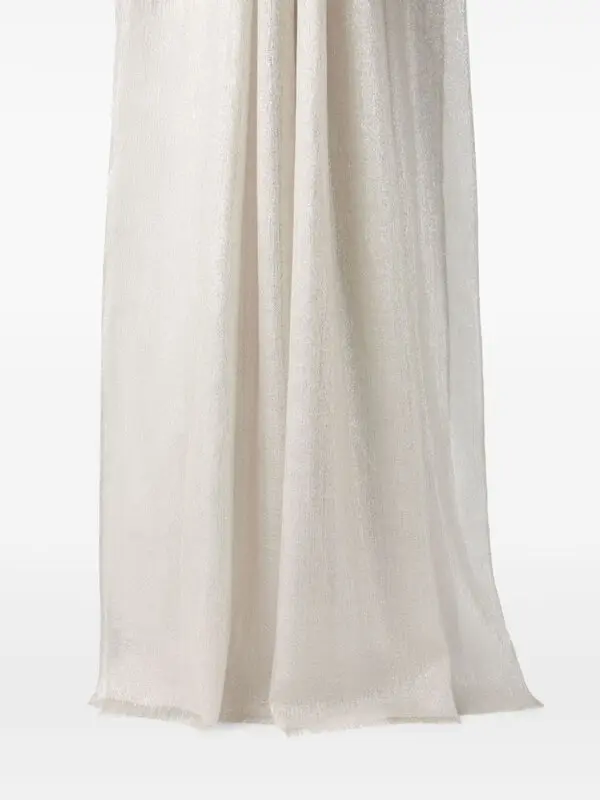 Brunello Cucinelli Sparkling Cashmere-silk Scarf - White