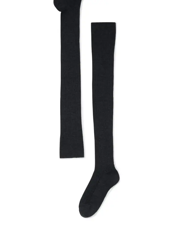 Brunello Cucinelli Ribbed Knee-high Socks - Grey
