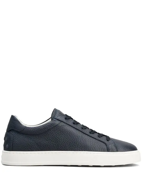 TOD'S Allacciata Cassetta Leather Sneakers - Black