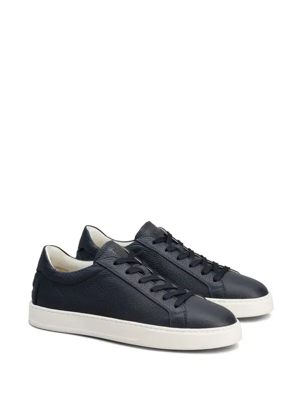 TOD'S Allacciata Cassetta Leather Sneakers - Black