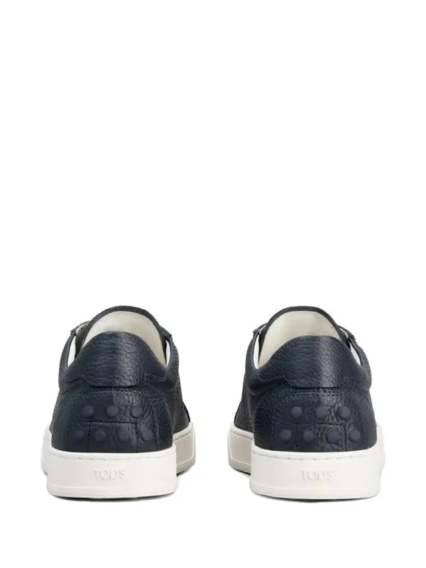 TOD'S Allacciata Cassetta Leather Sneakers - Black