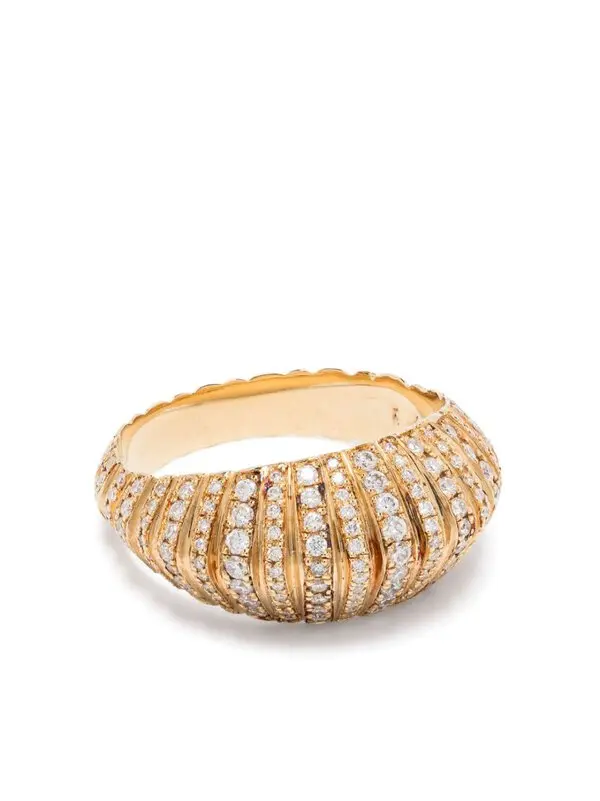 Lizzie Mandler 18kt Yellow Diamond Ring - Gold
