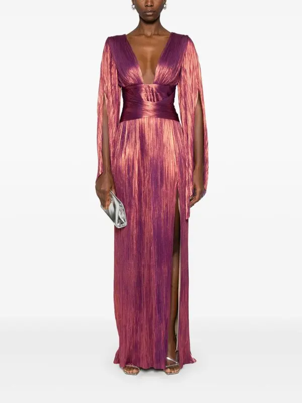 satin night dress long Lerna Silky Robe Set White, M-L
