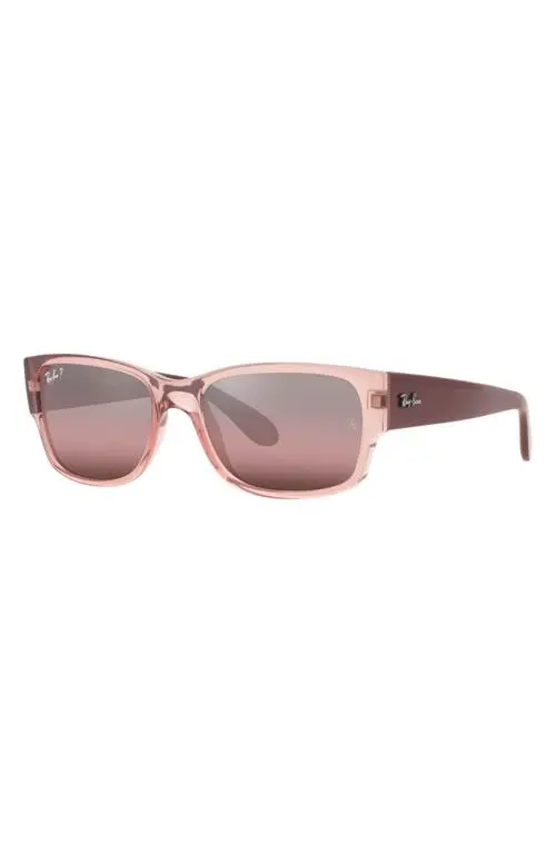Ray-ban 58mm Polarized Rectangular Sunglasses