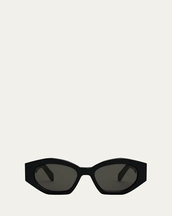 Celine Triomphe Acetate And Nylon Oval Sunglasses