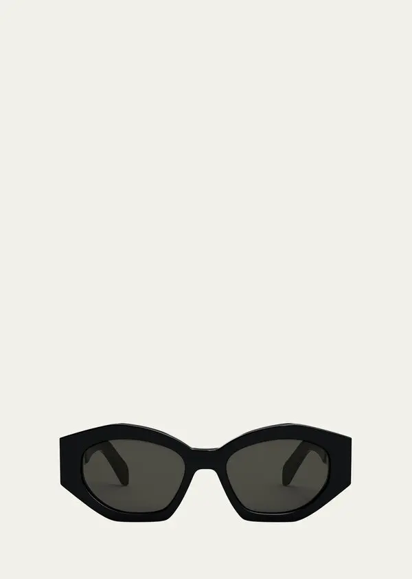 Celine Triomphe Acetate And Nylon Oval Sunglasses