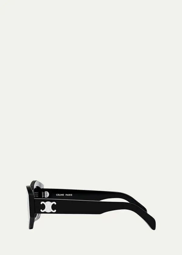 Celine Triomphe Acetate And Nylon Oval Sunglasses