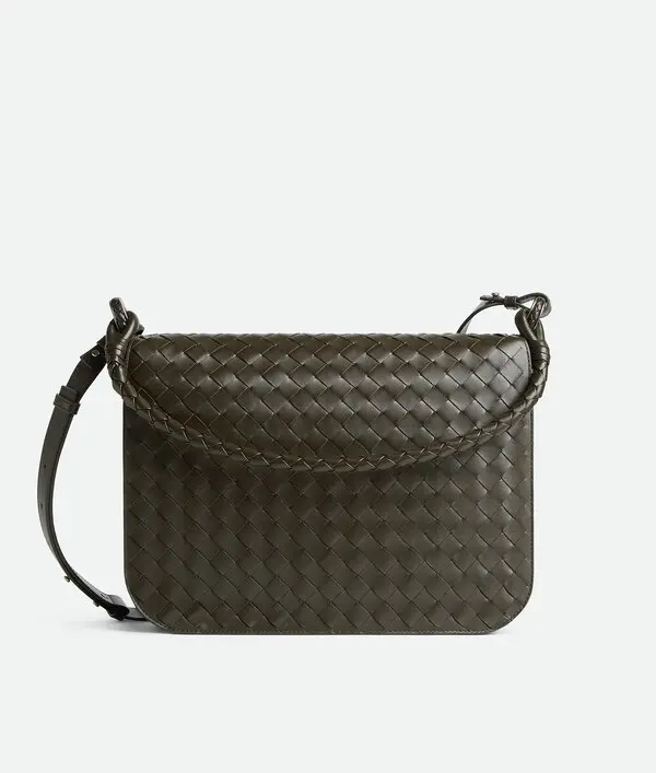 Bottega Veneta Swing Messenger Bag - Kaki