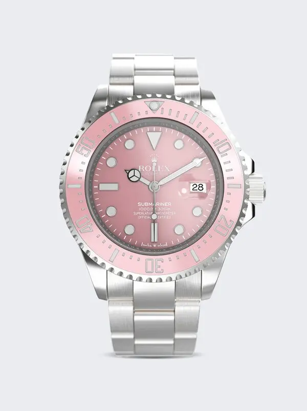 PRIVATE LABEL LONDON Rose Petal Pink Submariner Watch - 40mm