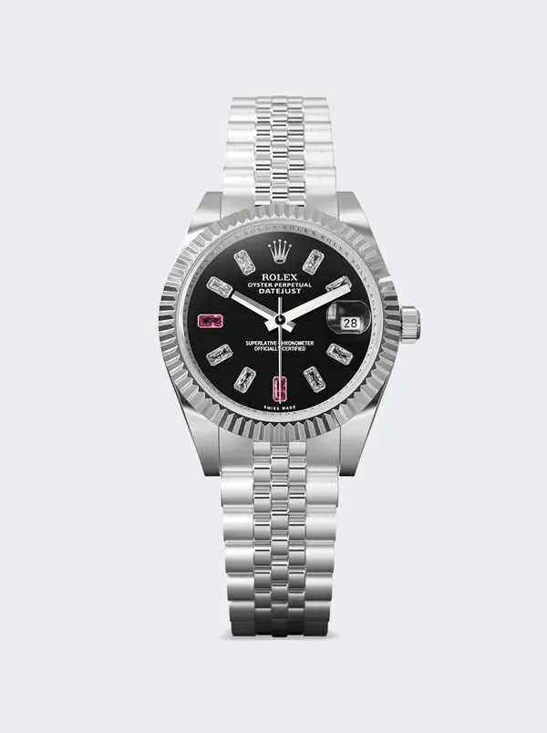 PRIVATE LABEL LONDON Steel Datejust Watch With Sapphire - 31mm