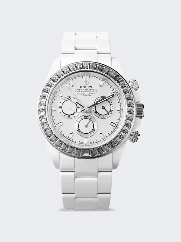 PRIVATE LABEL LONDON Daytona Watch With Diamond Bezel - 40mm