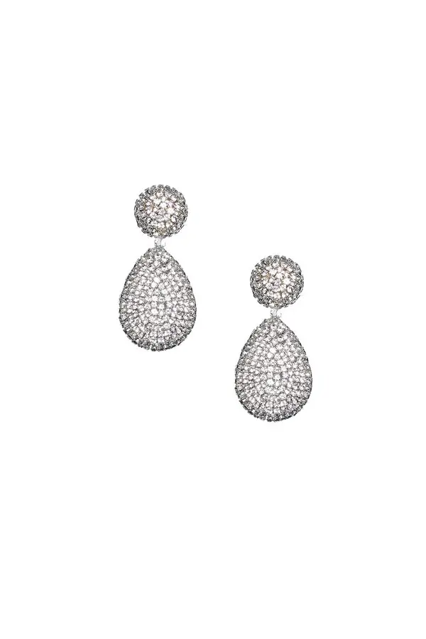 Sachin & Babi Pia Dangle Earrings - Clear Crystals
