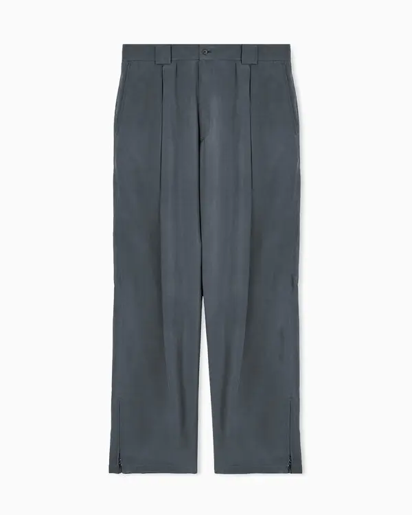 Giorgio Armani Single-pleat Viscose Trousers - Green