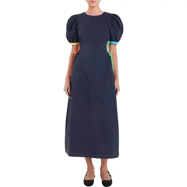 english factory colorblock midi dress English Factory