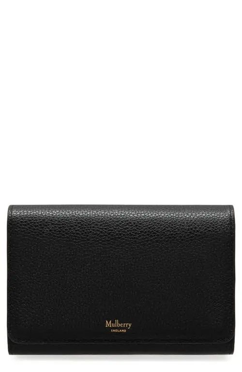 Mulberry Medium Continental French Purse - Black