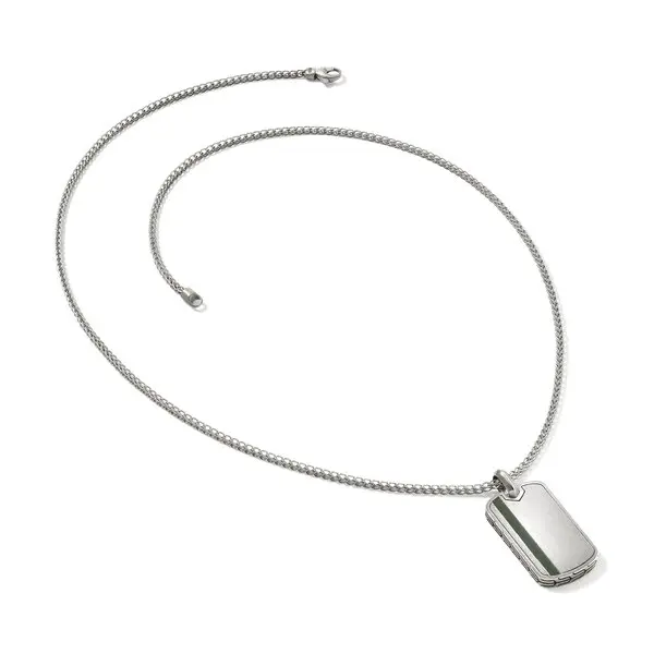 John Hardy Tag Necklace, Sterling Silver, Enamel